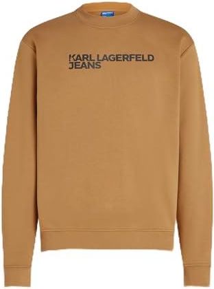 Karl Lagerfeld Homme Sweat À Logo Essential Coupe Régulière, Brun, S