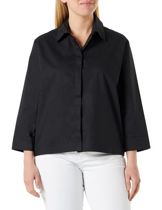 Risa Damen Esha Bluse, Schwarz Weiss, S EU