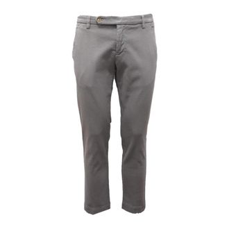 Entre Amis Gestreifte Baumwollmischungshose - - Trousers - Herren - Grau - W36