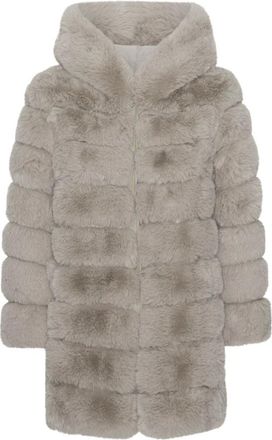 Americandreams Americandreams, Femme, Vestes, Beige, Taille: 38 FR Blake Manteau Long en Fausse Fourrure