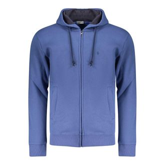 Coveri Moving Blauer Baumwoll-Herren Hoodie Sweatshirt