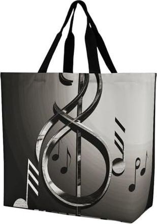 Generic Symbole Musical Sac &Agrave; Bandouli&egrave;re Grand Sacs De Courses L&eacute;ger Sac Fourre-Tout Pour Quotidienne Gym Shopping