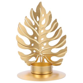 Soimiss Eisen Kerzenständer Nordic Stil Metall Kerzenhalter Für Hochzeit Wohnzimmer Tischdekoration Mit Blattmotiv Elegant Und Robust