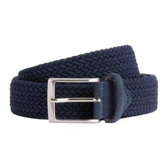 Boggi Milano Homme, Accessoires, Bleu, Taille: 105 CM Ceinture Tress&eacute;e en M&eacute;lange de Viscose Stretch