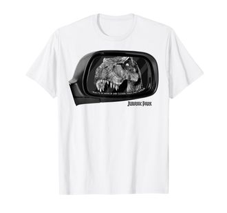 Jurassic Park T-Rex In Car Side Mirror T-Shirt