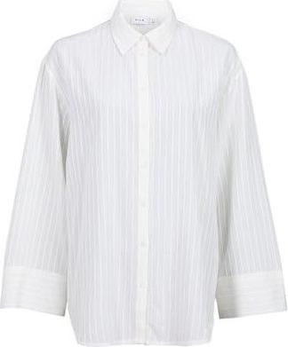 Vila Chemise &agrave; rayures en coton m&eacute;lang&eacute;