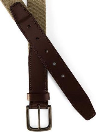 Lands End Stretch-G&uuml;rtel, Herren, Gr&ouml;&szlig;e:48-50 regular, Beige, Gummi/Polyester-Mischung, by Lands End