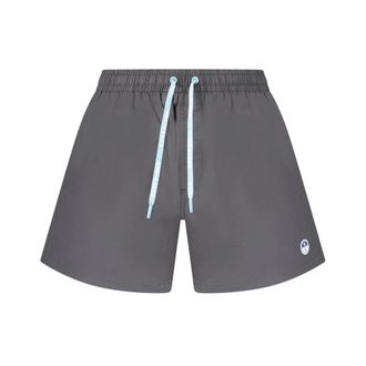 North Sails Schwarze Baumwoll-Badehose mit Ozeandetails - - Swimwear - Herren - Grau - XL