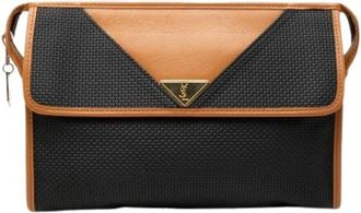 Saint Laurent Pre-owned Canvas Clutch - Femme - Pre-owned - Noir - Taille: ONE Size