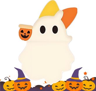 Generic Halloween Ghost Kleine Figur - Telefondekoration Peel and Stick, sch&ouml;nes Modell Neuheit | Kreativ f&uuml;r das Armaturenbrett des Handy-Tablets