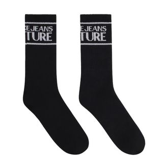 Versace Jeans Couture Baumwollsocken mit Logo - - Underwear - unisex - Schwarzk - XS