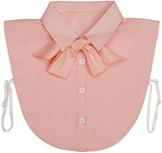 styleBREAKER Col Amovible avec Patte de Boutonnage et noeud, col décoré pour Blouses et Pulls, Femmes 08020003, Couleur:Rose