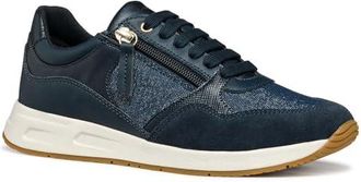Geox Femme D BULMYA B Basket, Navy, 38 EU
