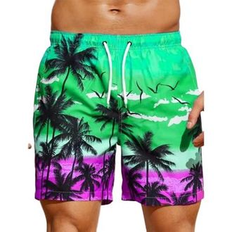 Generic HUIWDP Short de bain d&eacute;t&eacute; tendance en polyester pour homme S&eacute;chage rapide Taille &eacute;lastique Pantalon de plage Traje De Ba&ntilde;o, A34, XXL