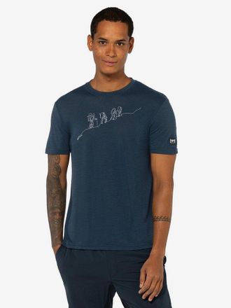 super.natural T-Shirt f&uuml;r Herren, aus Merinowolle M HIKING TEE mit coolem Outdoor Motiv