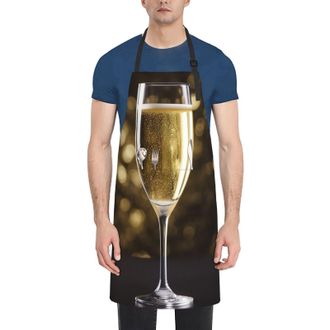 Generic Sch&uuml;rze Sekt Grillsch&uuml;rze Kann H&auml;nde Abwischen Einfach Sch&uuml;rze Herren & Damen, F&uuml;r Hausarbeit, Gartenarbeit, Caf&eacute;, 70x84cm