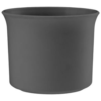 Leni Atlas Blumentopf und &Uuml;bertopf &Oslash; 15 cm H&ouml;he 13 cm Anthrazit Kunststoff matt Pflanztopf f&uuml;r Hydrokultur und Erde