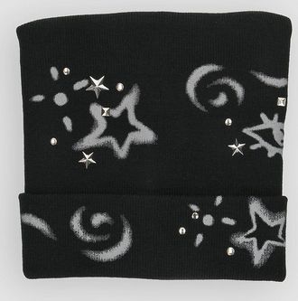A.Lab Stencil Black Cat Beanie black