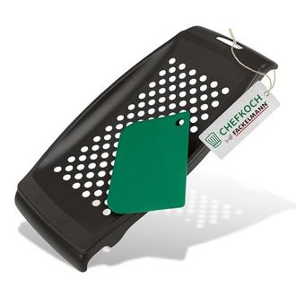 Fackelmann Chefkoch Spätzlereibe avec grattoir - Rabot à spätzle en deux parties gris/vert - Idéal pour les spätzle & knöpfle - Presse à spätzle avec grattoir po