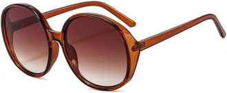 Generic Lunettes De Soleil Rondes &Agrave; Grande Monture For Hommes Et Femmes, Polaris&eacute;es, For La Photographie De Rue, For Les Vacances(Brown)