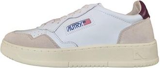 Autry Medalist Chaussures Sneakers Homme en Cuir AULM LS03 Blanc-Bourgogne, Blanc Bourgogne, 40 EU