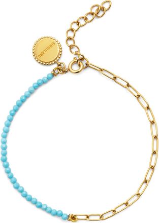 Singularu Armband Chic Turquoise. Edelstahl mit 18K vergoldung und Naturstein. Schmuck f&uuml;r Damen