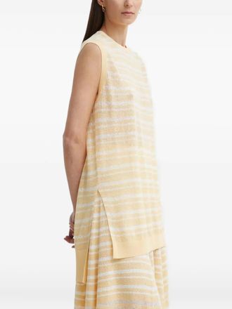 Áeron haut rayé en maille - Tons neutres