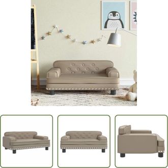 vidaXL Minisofa - Kindersofa Cappuccino 70x45x30 cm Kunstleder