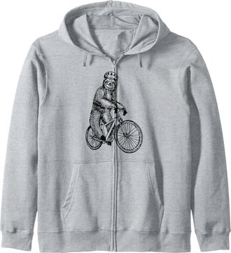 Seembo Faultier Radfahren Fahrrad Lustig Radfahrer Tier Reiten Fahrrad Kapuzenjacke