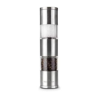 ROMINOX Geschenkartikel Salz- und Pfeffermühle // Dumelo - Manuelle Duo-Gewürzmühle, schlanke Form, Zwei getrennte, verstellbare Keramikmahlwerke mit Deckel; 