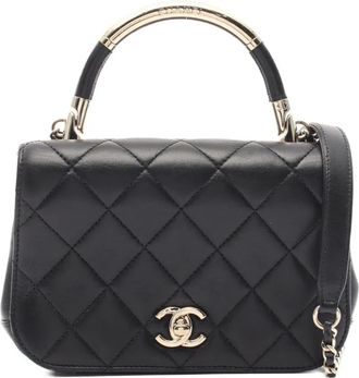 Chanel sac porté épaule matelassé (2017-2018) - Noir