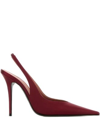 Amina Muaddi escarpins &agrave; bout pointu Anok 105 mm - Rouge