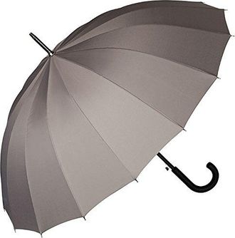 Von Lilienfeld Parapluie Automatique Femme Homme Diamètre : 103 cm Stable 16 Baleines Segments Devon gris