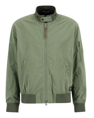 Barbour Leichte Bomberjacke Fenton mit kn&ouml;pfbarer Sturmklappe in