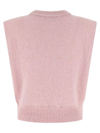 Rotate Knit Cropped Vest - Pink