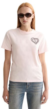 Scotch & Soda Damen Left Chest Artwork T-Shirt, Barely There U634, XL