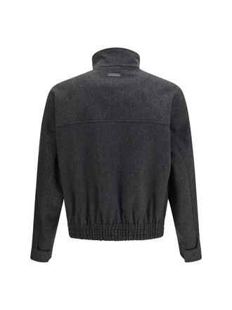Lardini Wool Bomber Jacket - Gray
