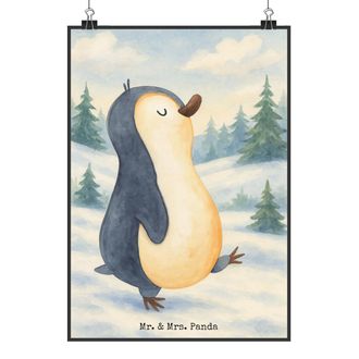 Mr. & Mrs. Panda Bild Pinguin marschieren Design DIN A4 - Geschenk, wanddeko, Familie, Stolz, Bruder, drucke, Poster, Schwester, kunstdruck, Plakat