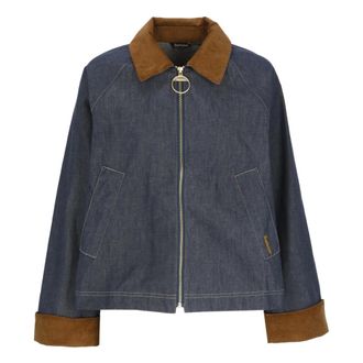 Barbour Femme, Vestes, Bleu, Taille: 36 FR Veste en jean Freckleton