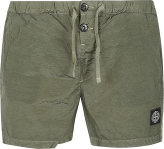 Stone Island Homme, Maillots de bain, Vert, Taille: M Logo Patch Swim Short