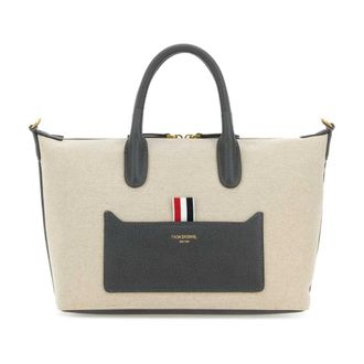 Thom Browne Canvas Duffle Handtasche - - Bags - Damen - Beige - ONE SIZE