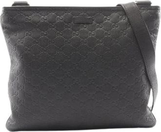 Gucci Sac bandouli&egrave;re en cuir Guccissima Pre-owned - Femme - Pre-owned - Noir - Taille: ONE Size