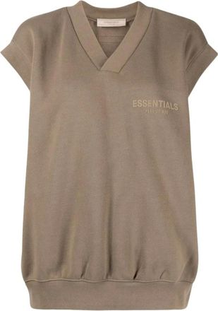 Fear of God Femme, Sweatshirts et sweats &agrave; capuche, Brun, Taille: 40 FR V-Neck SweaT-shirt Vest