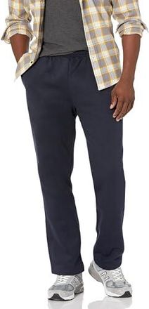 Amazon Essentials Pantalon de Survêtement en Polaire à Bas Ouvert (Existe en Grandes Tailles) Homme, Bleu Marine, 6XL Grande taille