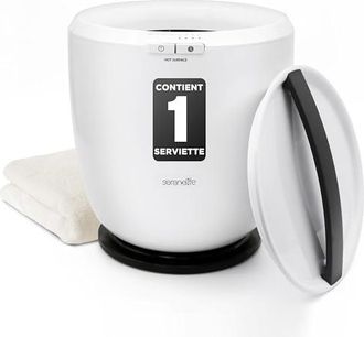 SereneLife Chauffe-Serviettes de Luxe pour Salle de Bain - Seau Chauffant avec Arr&ecirc;t Automatique et Support pour Disque Parfum&eacute; - Chauffe 1 Grande Serviette - De