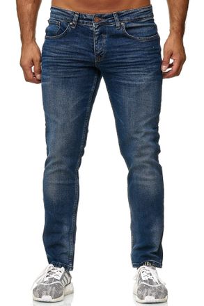 Elara Herren Jeans Slim Fit Hose Denim Stretch Chunkyrayan 16533-Blau-30W / 32L