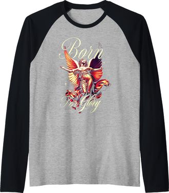 Trendy Apparel Angel Born for Glory No Saints Just Martyrs Raglan