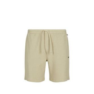 HUGO BOSS Short droit en coton piqu&eacute; m&eacute;lang&eacute;