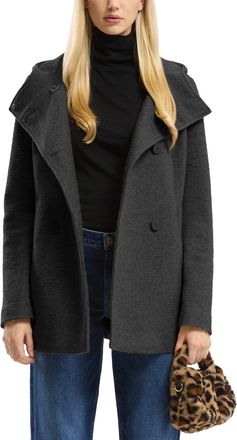 QS by s.Oliver Kurzmantel in Wolloptik mit Kapuze