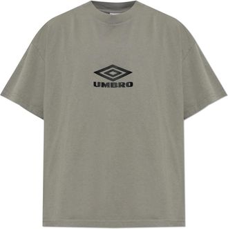 Umbro Homme, Tops, Gris, Taille: XL T-Shirt avec Logo Brod&eacute;